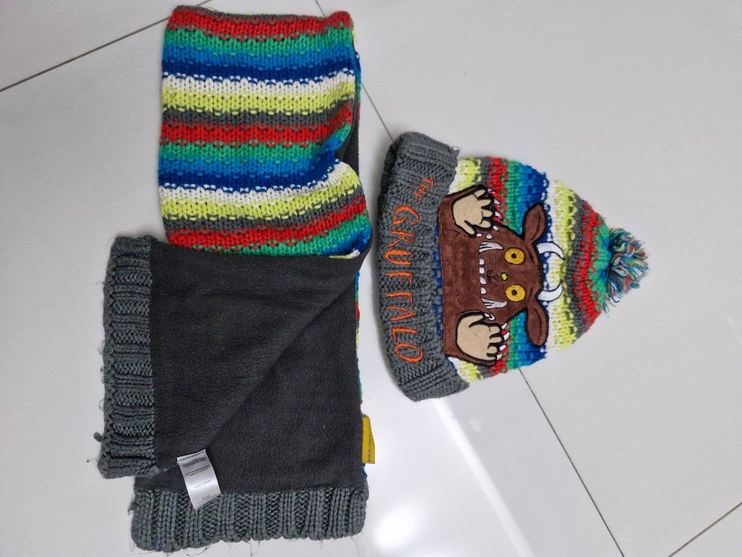 Gruffalo Hat, Scarf and Mitten Set - 1-2 Years, Babies & Kids, Babies ...