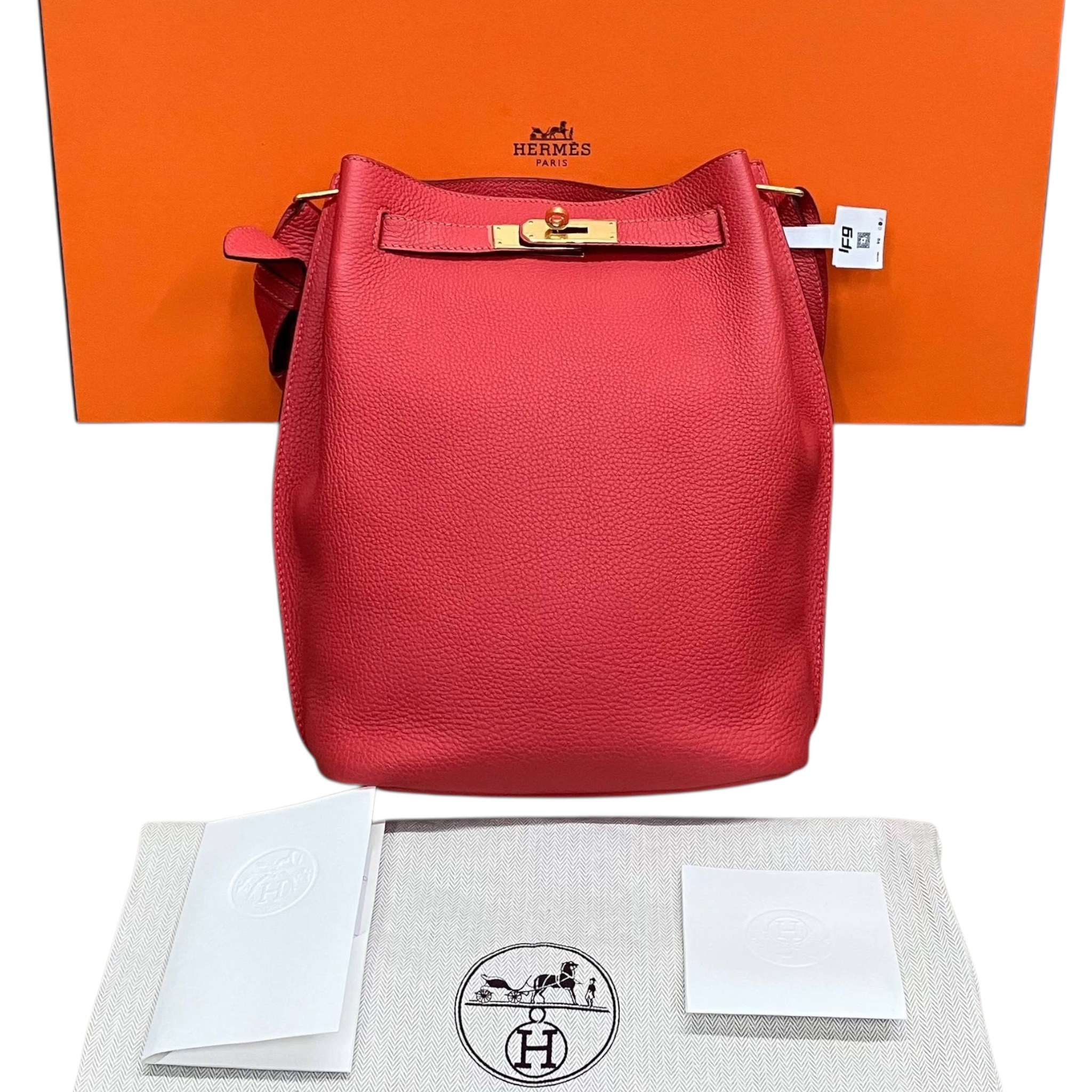 Hermes So Kelly 22 in Rogue Pivoine Togo GHW, Luxury, Bags & Wallets on ...