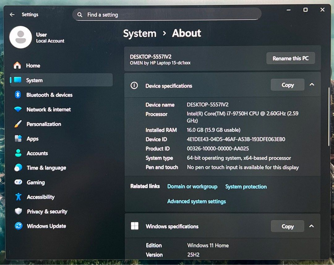 HP Omen 15 Gaming Laptop i7 9GEN RTX 2070 1TB SSD, Computers & Tech ...