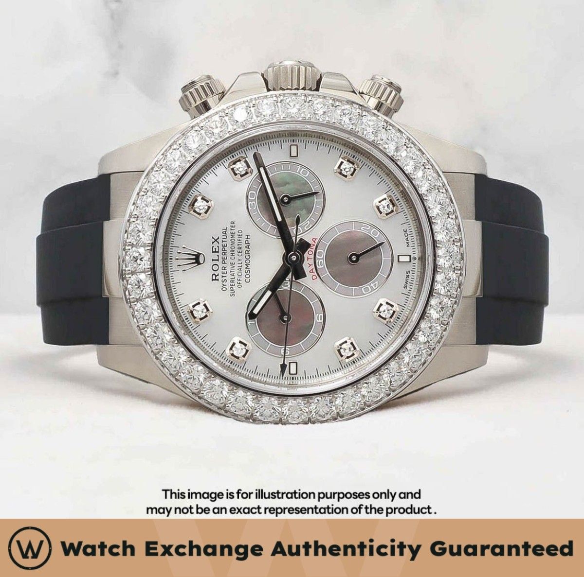 Mint Rolex Daytona Oysterflex 126589RBR Mother of Pearl MOP w 8 Point ...