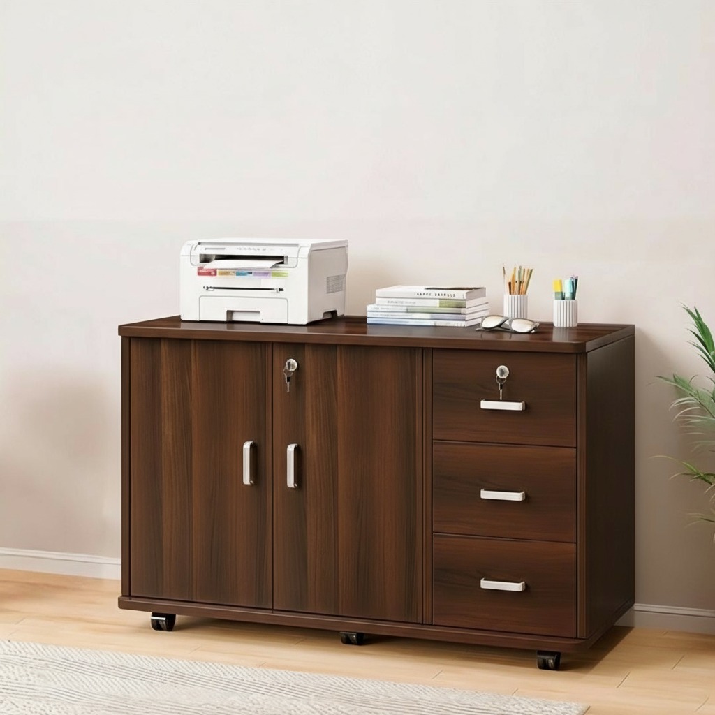 Office Printer Storage Cabinet | Modern Work File Drawer Unit ...