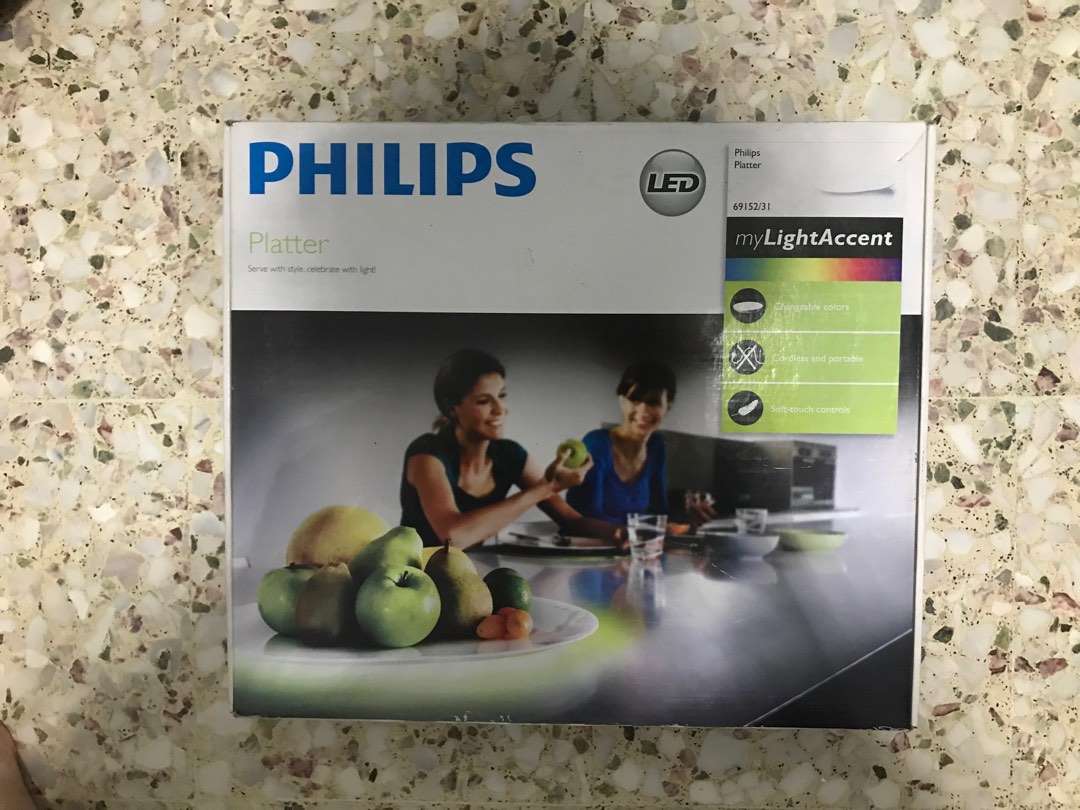 Philips Platter with LED Light, Furniture & Home Living, Lighting ...