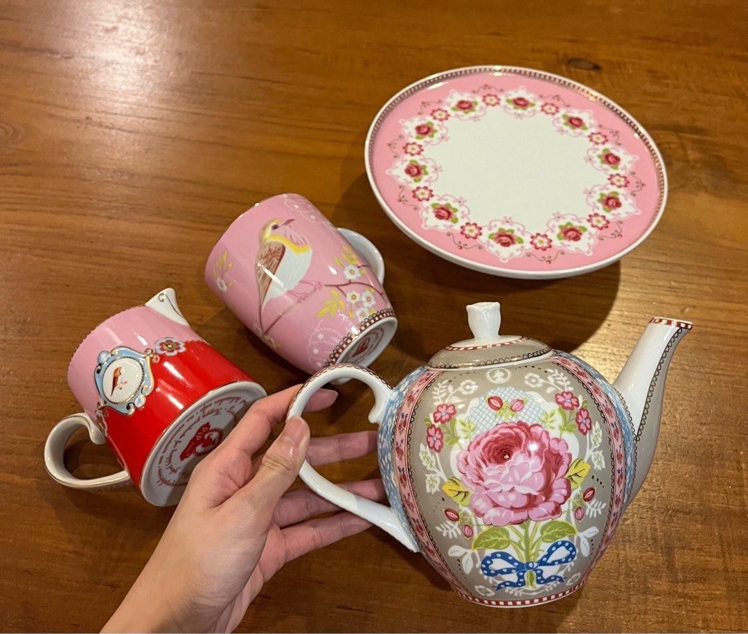 PIP studio bridgerton blooming floral blushing birds teapot full set ...