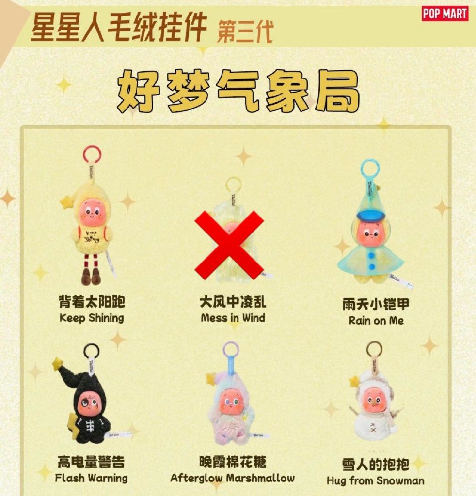 POP MART Xing Xing Ren Plush Keychain - Dream Weather Series, Hobbies & Toys, Toys & Games on ...