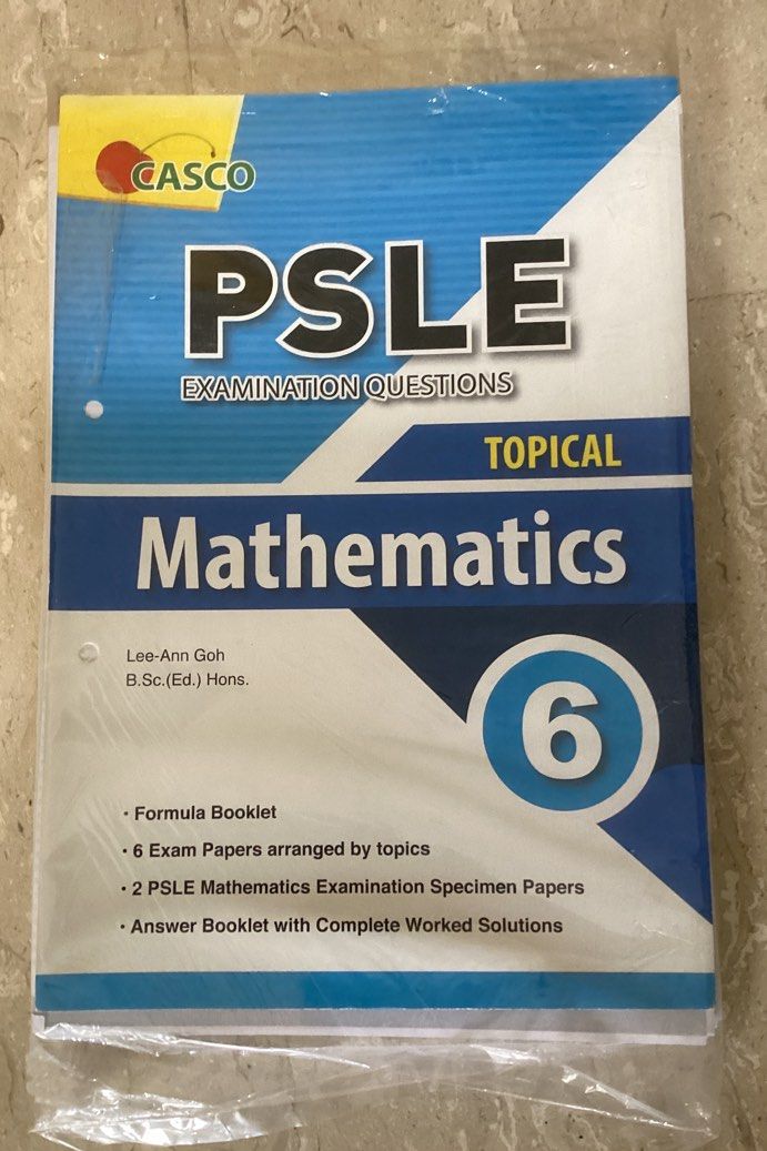 PSLE Mathematics 6 full papers with worked out examples, Hobbies & Toys ...