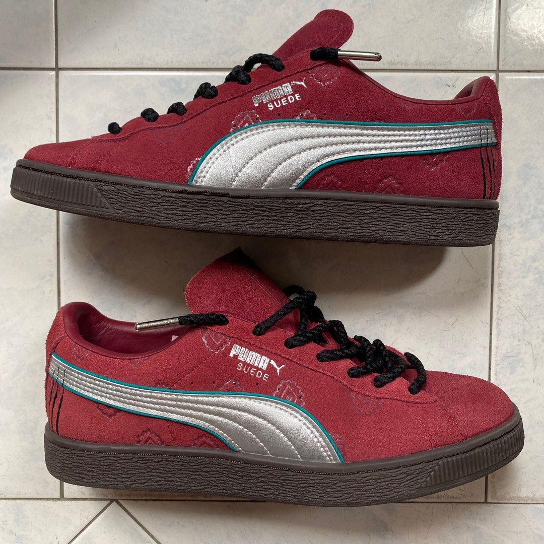 Puma Suede 2 ONE PIECE Team Regal Red-PUMA Silver, Men's Fashion ...