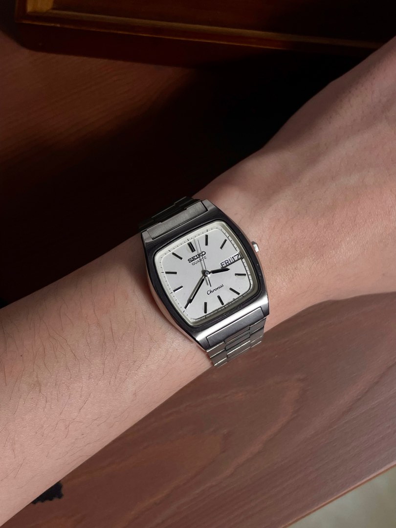 Seiko TV Shaped Chronos Quartz Vintage Watch, Men's Fashion, Watches ...