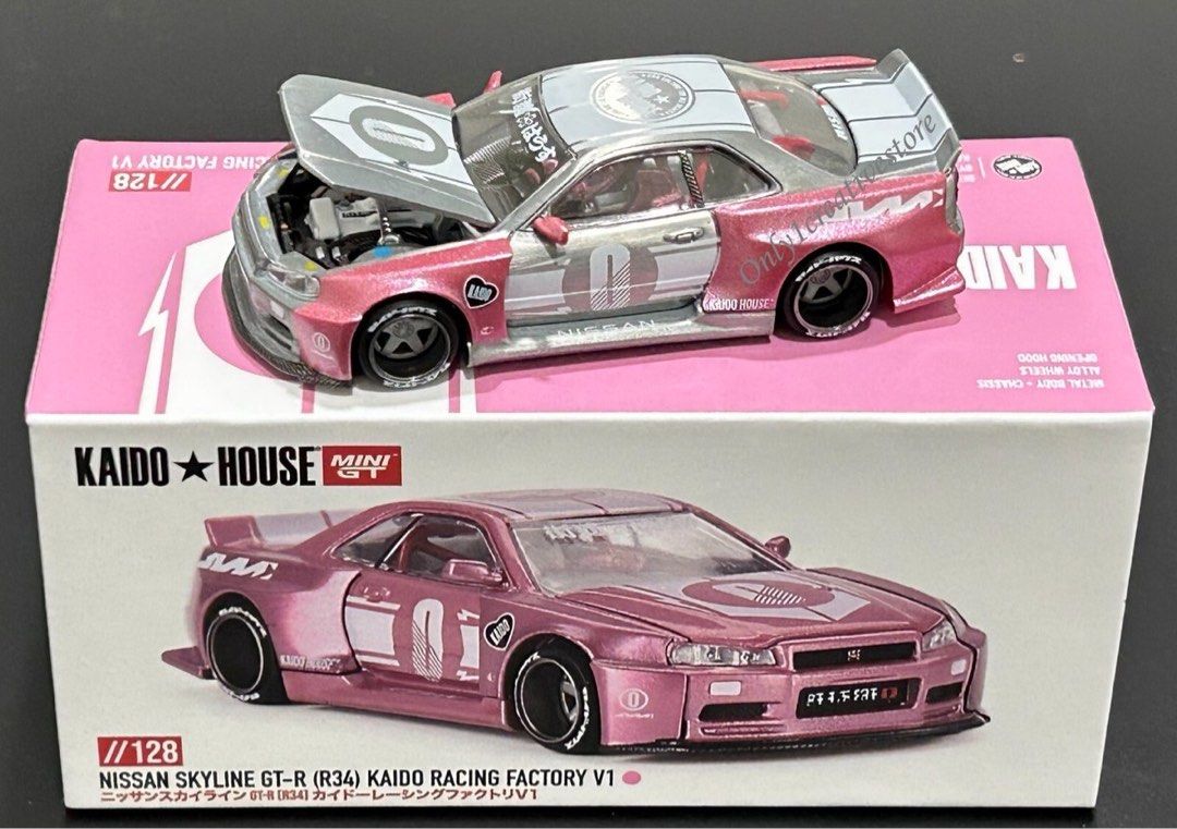 Skyline GTR R34 Pink V2 CHASE, Hobbies & Toys, Toys & Games on Carousell