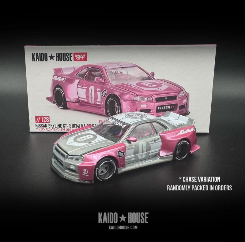 Skyline GTR R34 Pink V2 CHASE, Hobbies & Toys, Toys & Games on Carousell