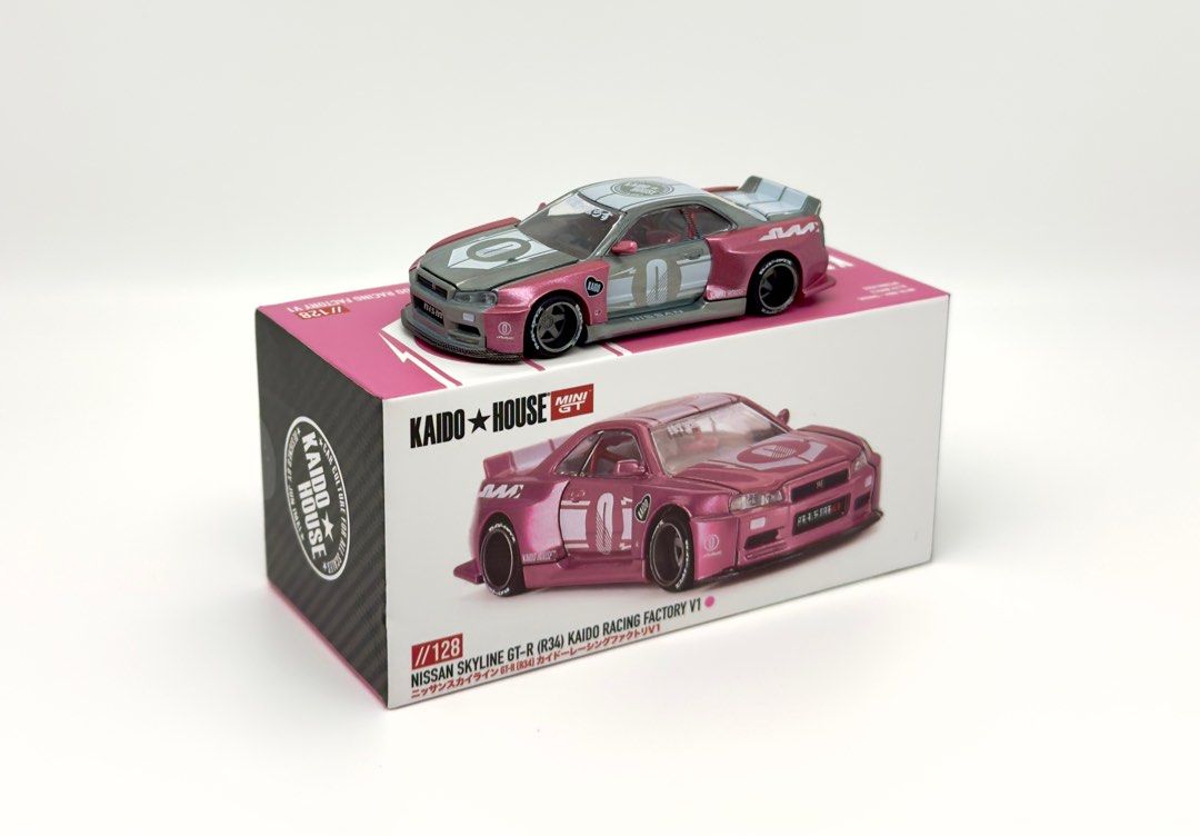 Skyline GTR R34 Pink V2 CHASE, Hobbies & Toys, Toys & Games on Carousell