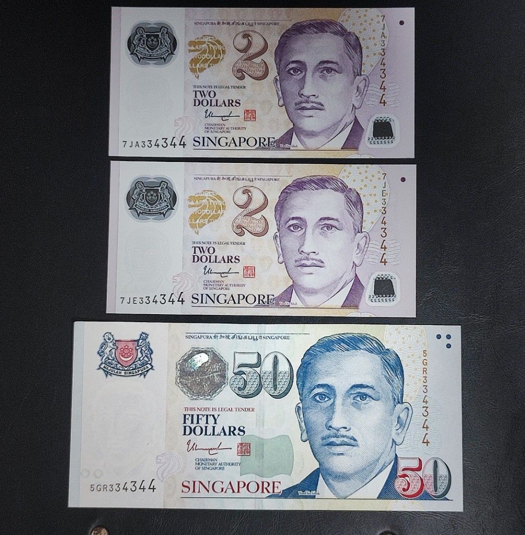 3pcs(2 x $2 and 1x$50)🔥334344🔥 same 2 digits serial nos, Hobbies & Toys ...
