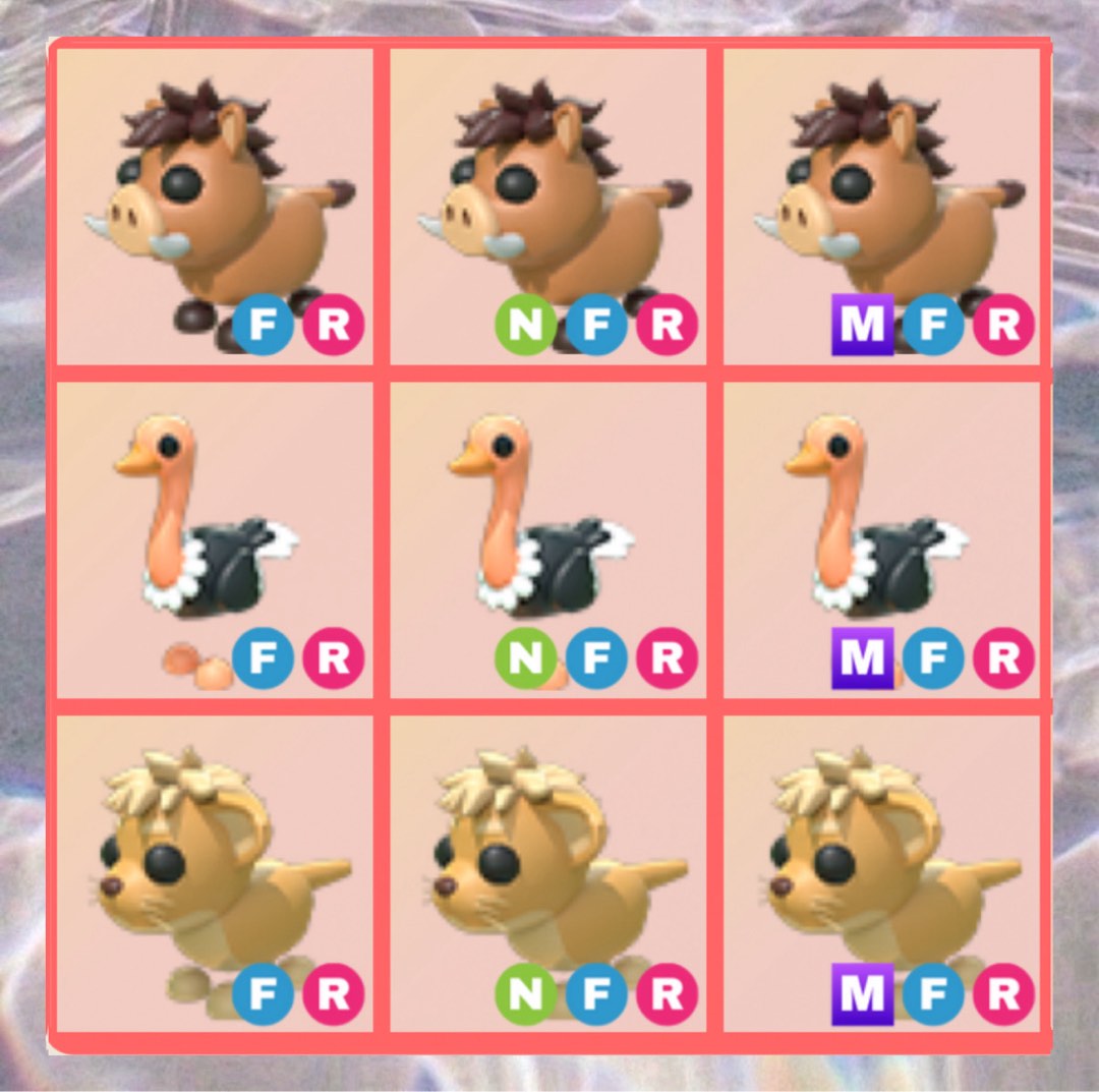 🏝️🐆 adopt me safari zone ~ warthog | ostrich | lion cub ~ cheapest ...