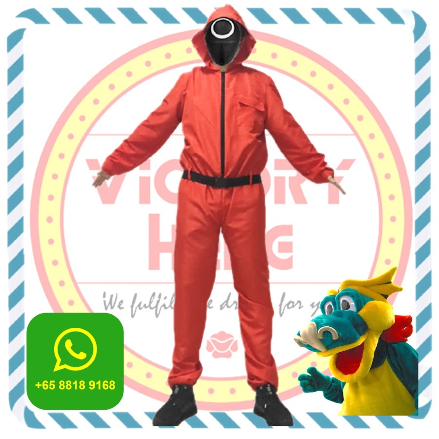 Squid Game – Red Soldier Costume – Guard the Game!, Hobbies & Toys ...