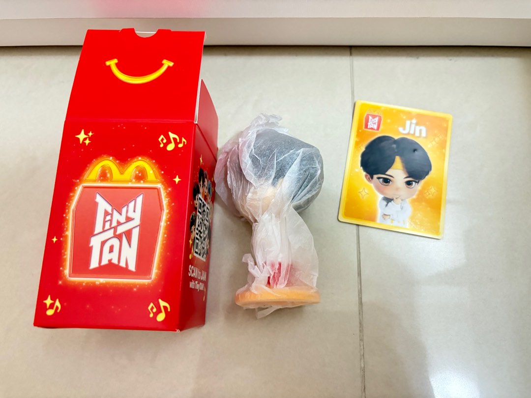 麥當勞 Tiny tan Jin Tinytan BTS, 興趣及遊戲, 玩具 & 遊戲類 - Carousell