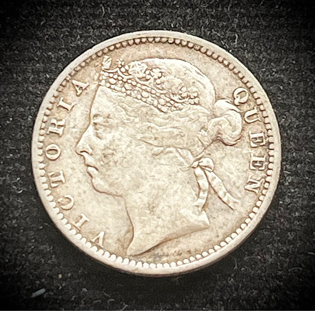 1897 Olden British Straits Settlements Queen Victoria TEN 10-Cents ...