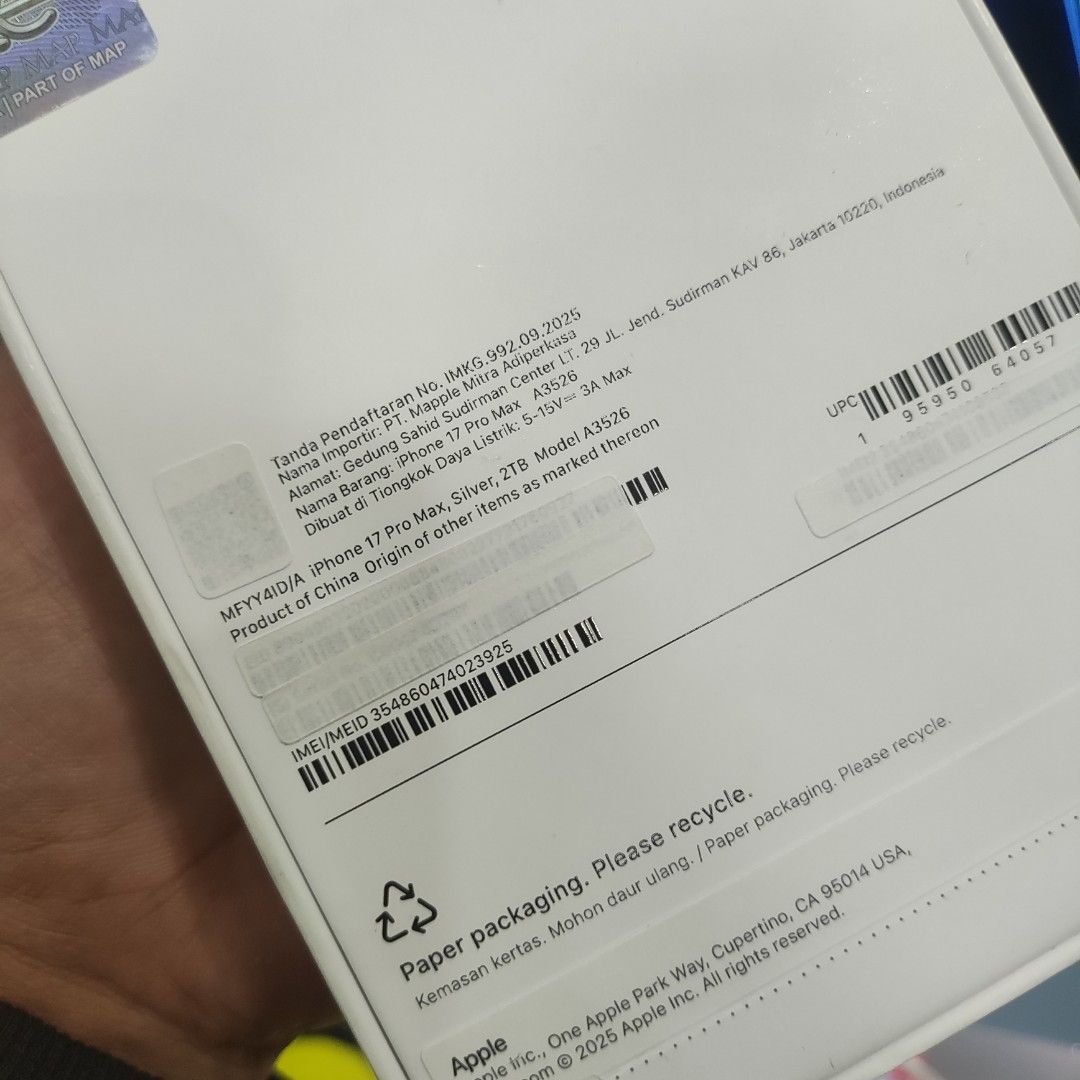 Apple iPhone 17 pro max 2TB New iBox Silver, Elektronik, Lainnya di ...