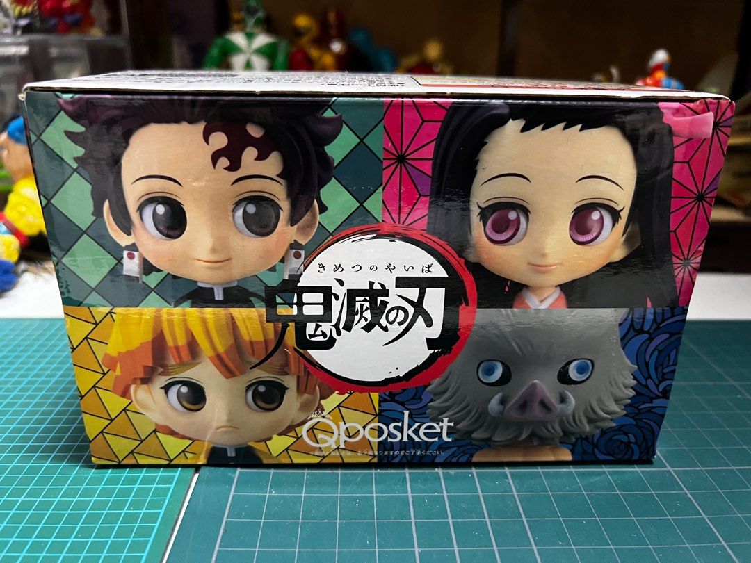 Bandai Spirits Demon Slayer Q posket Petit Tanjiro Nezuko Inosuke Zenitsu Set Figure Kimetsu ...