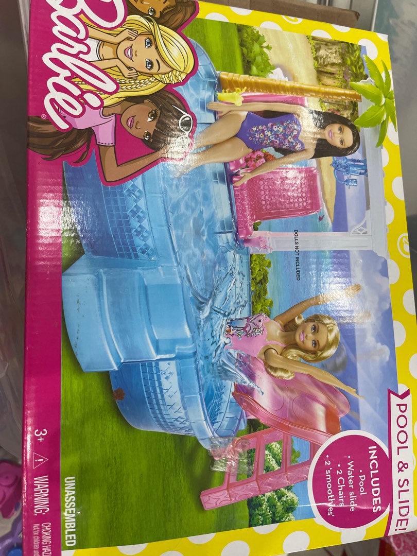 Barbie Pool & Slide Play Set, Hobbies & Toys, Toys & Games on Carousell