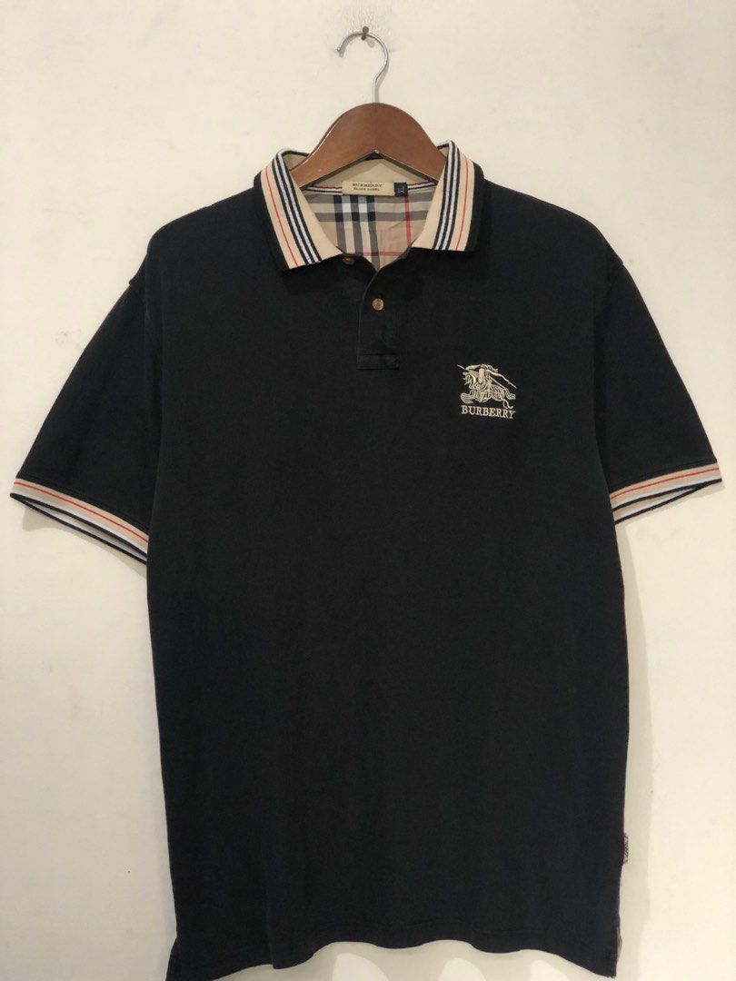 Burberry London signature Polo Shirt Black label Japan Domestic Market ...
