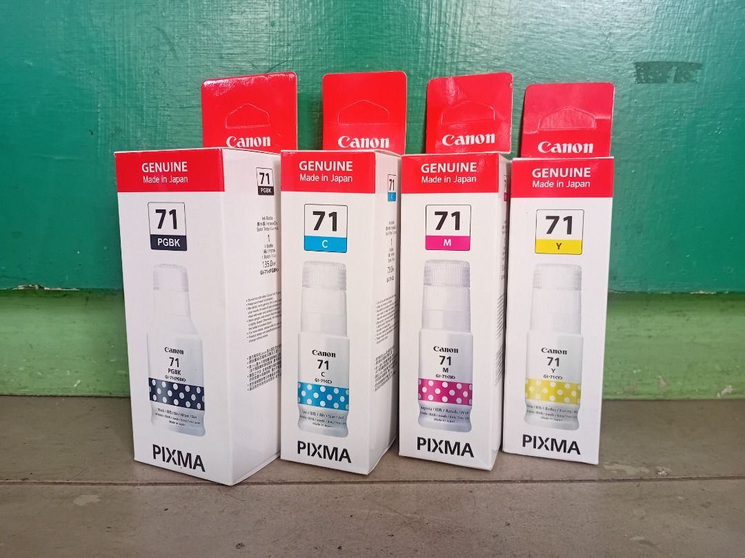 Canon Genuine Ink GI-71 (PGBK/C/M/Y), Computers & Tech, Printers ...