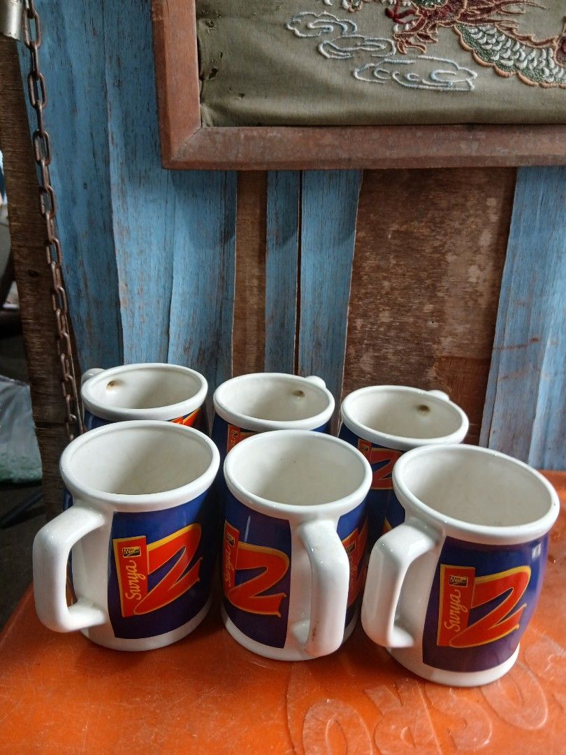 Gelas mug iklan 65rb per biji jadul antik kuno lawas vintage display ...