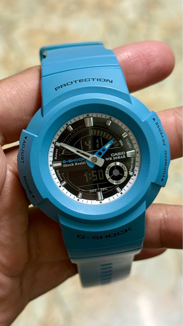 Gshock Aw582e Donut Biru Rare 🩵🩵, Men's Fashion, Watches & Accessories ...