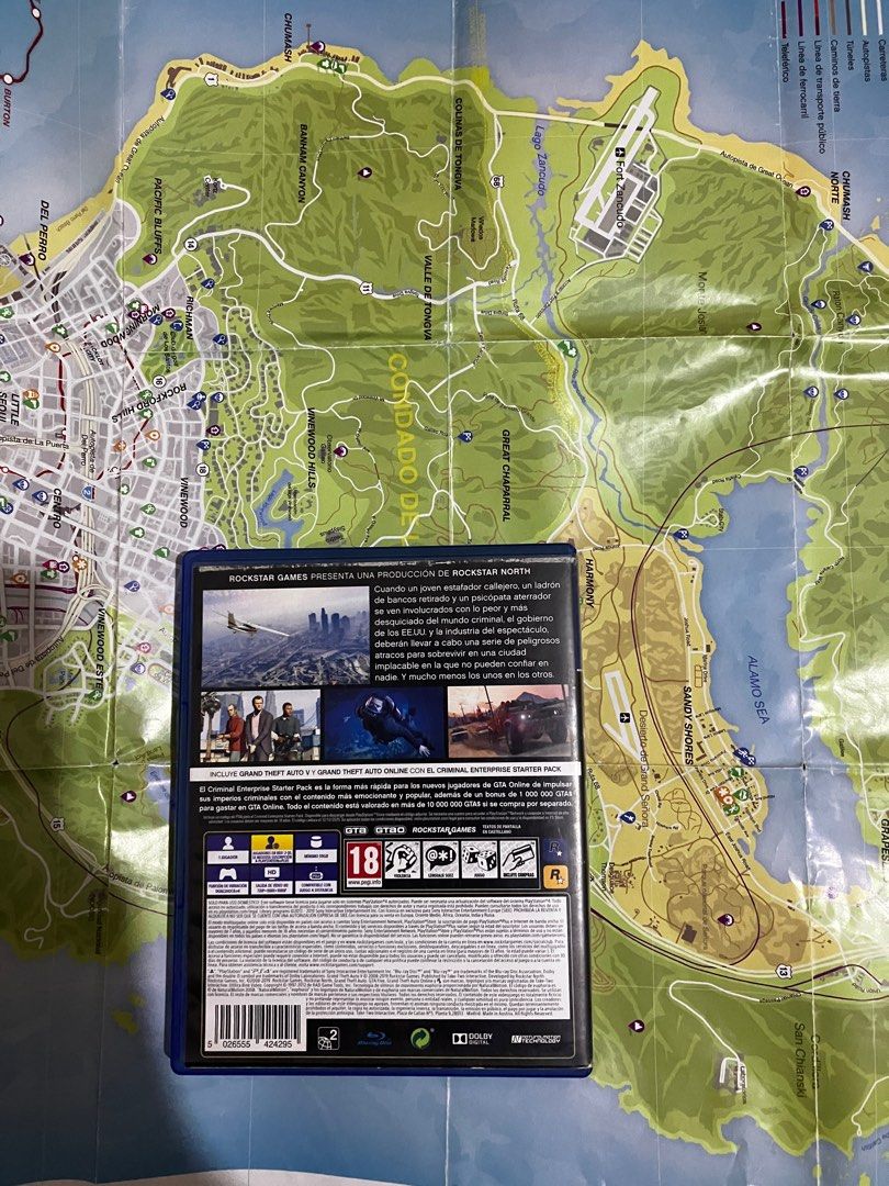 GTA 5 PREMIUM EDITION W MAP PS4 Game, Video Gaming, Video Games ...