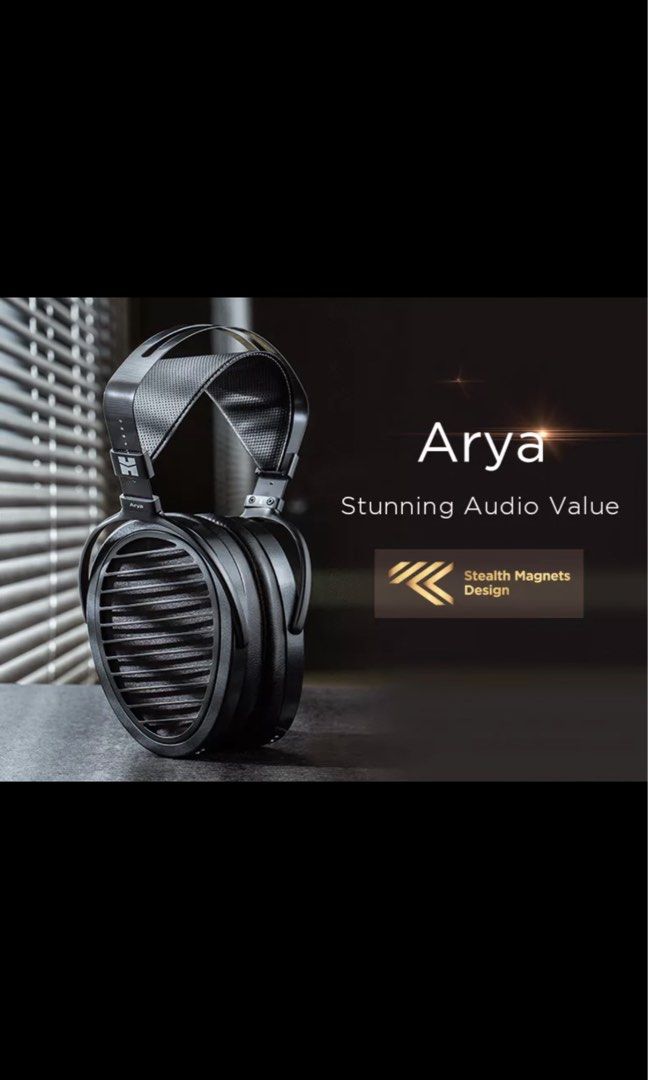 HIFIMAN Arya V2 Stealth Magnet Version Planar Magnetic Headphone, Audio ...