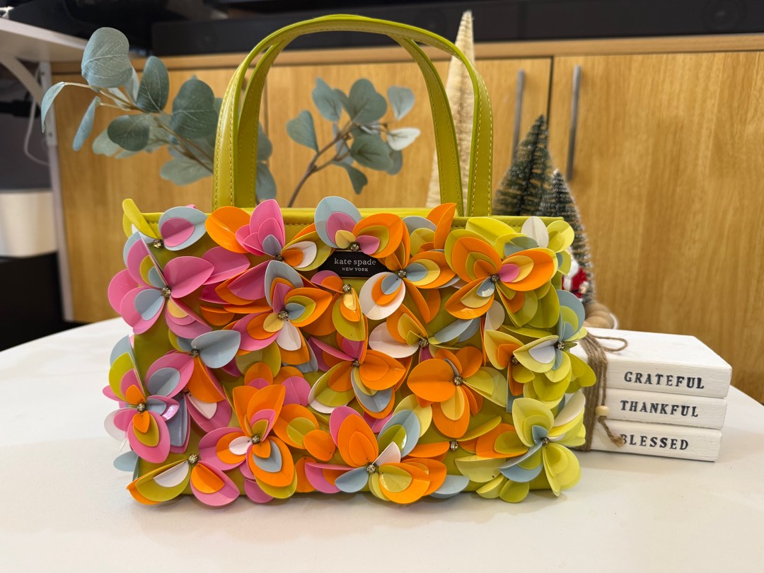 Kate Spade New York Sam Icon Bouquet Embroidered small tote shoulder ...