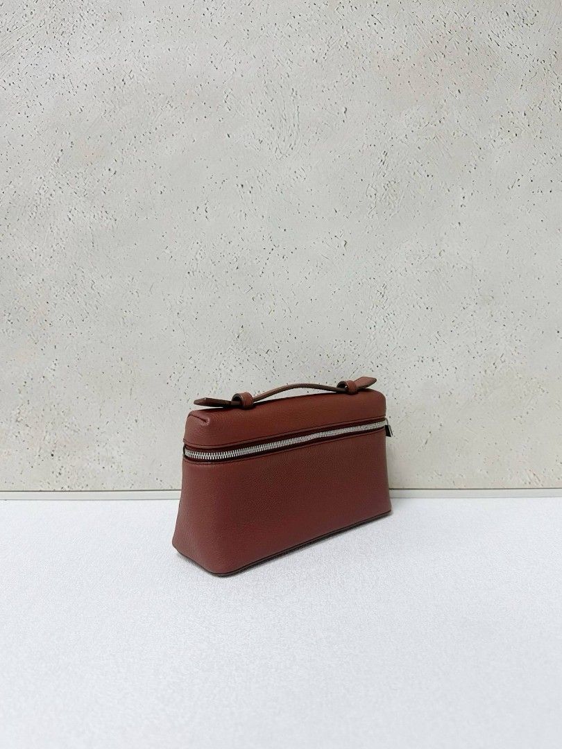 Loro Piana L19 Extra pocket Bag in Kummel Grained Calfskin, Luxury ...
