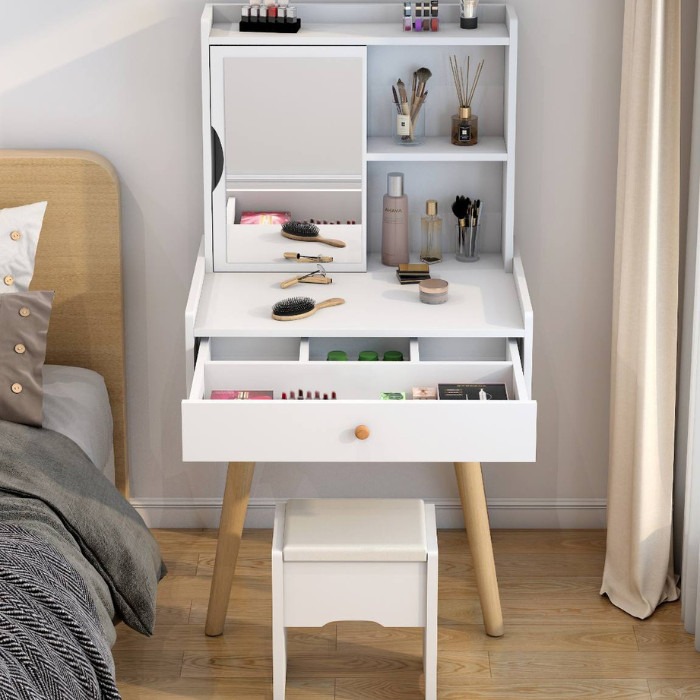 Makeup Vanity Dressing Table | Modern Bedroom Mirror Desk | Stylish ...