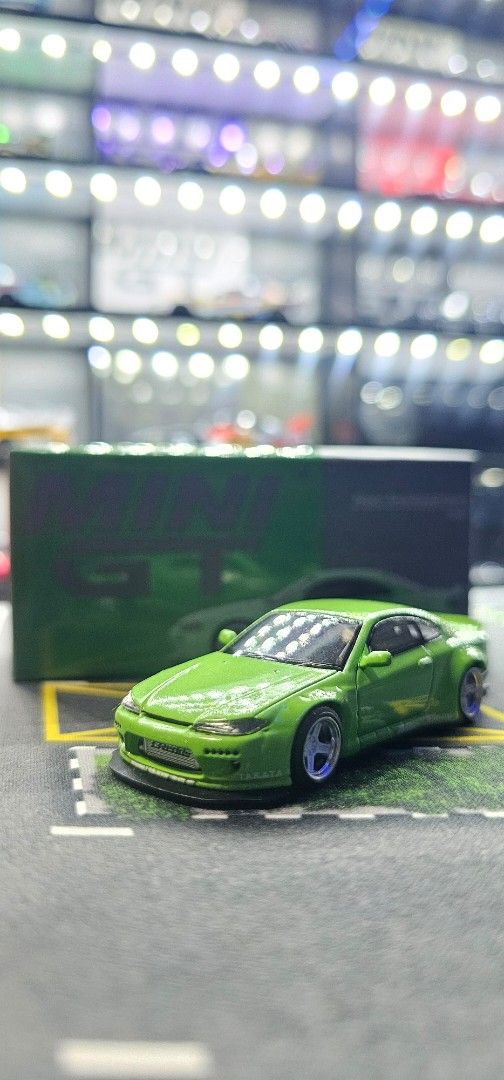 Mini GT Nissan Silvia (S15) (Rocketbunny) - Green, Hobbies & Toys, Toys ...