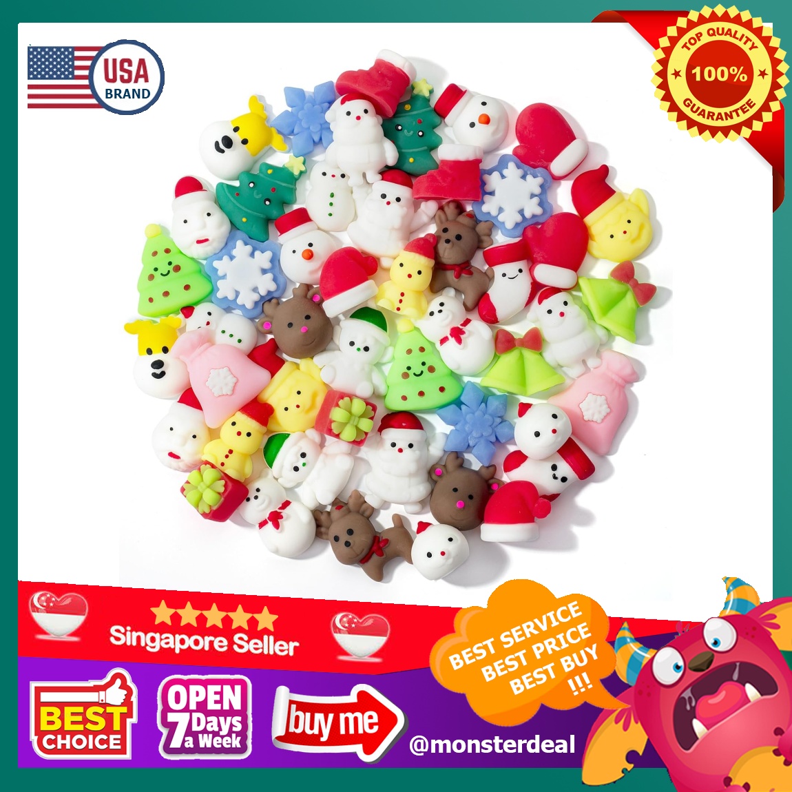 Mr. Pen- Christmas Squishy Toys, 48 pcs, Holiday Squishies, Christmas ...