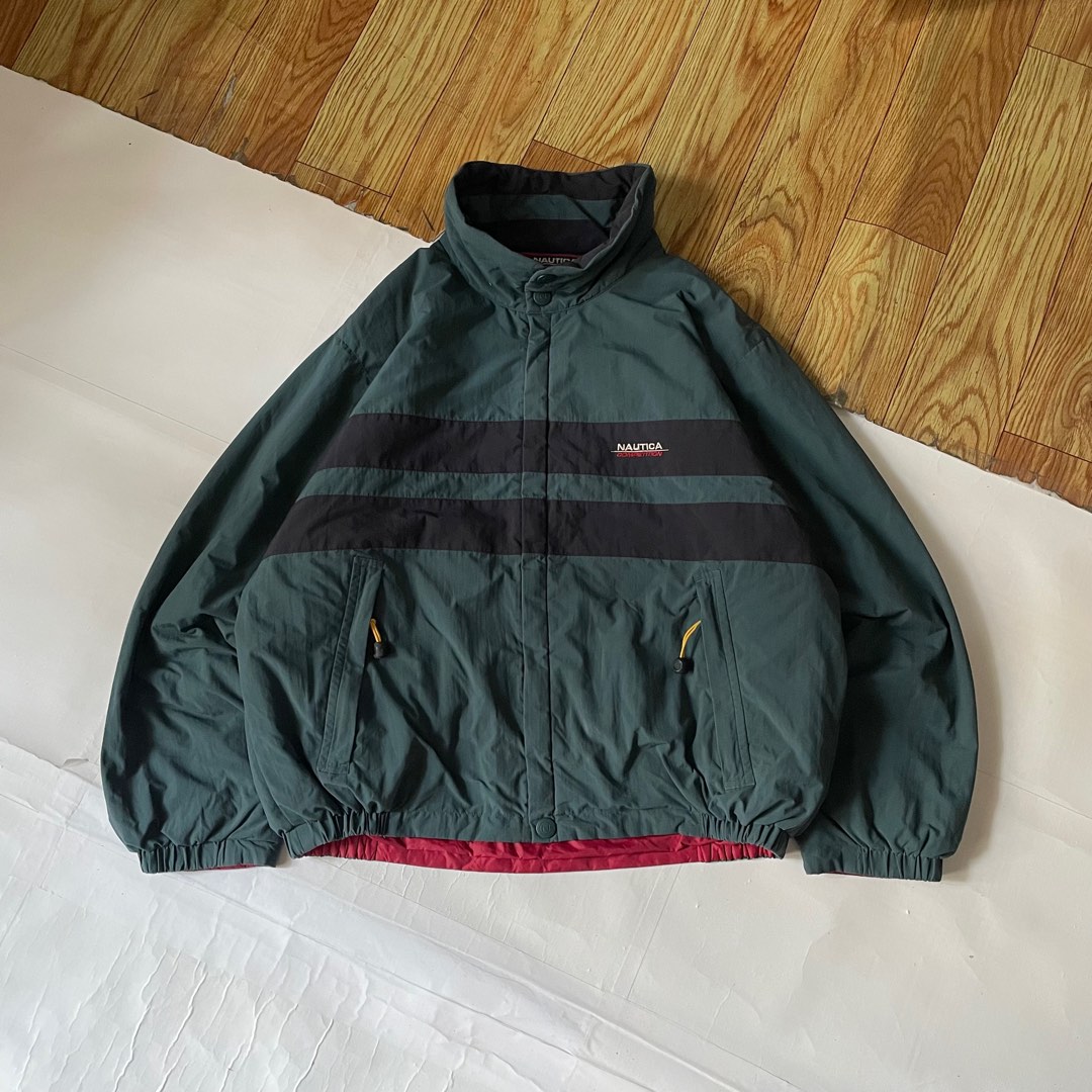 Nautica vintage 1990s reversible jacket, Fesyen Pria, Pakaian , Baju ...