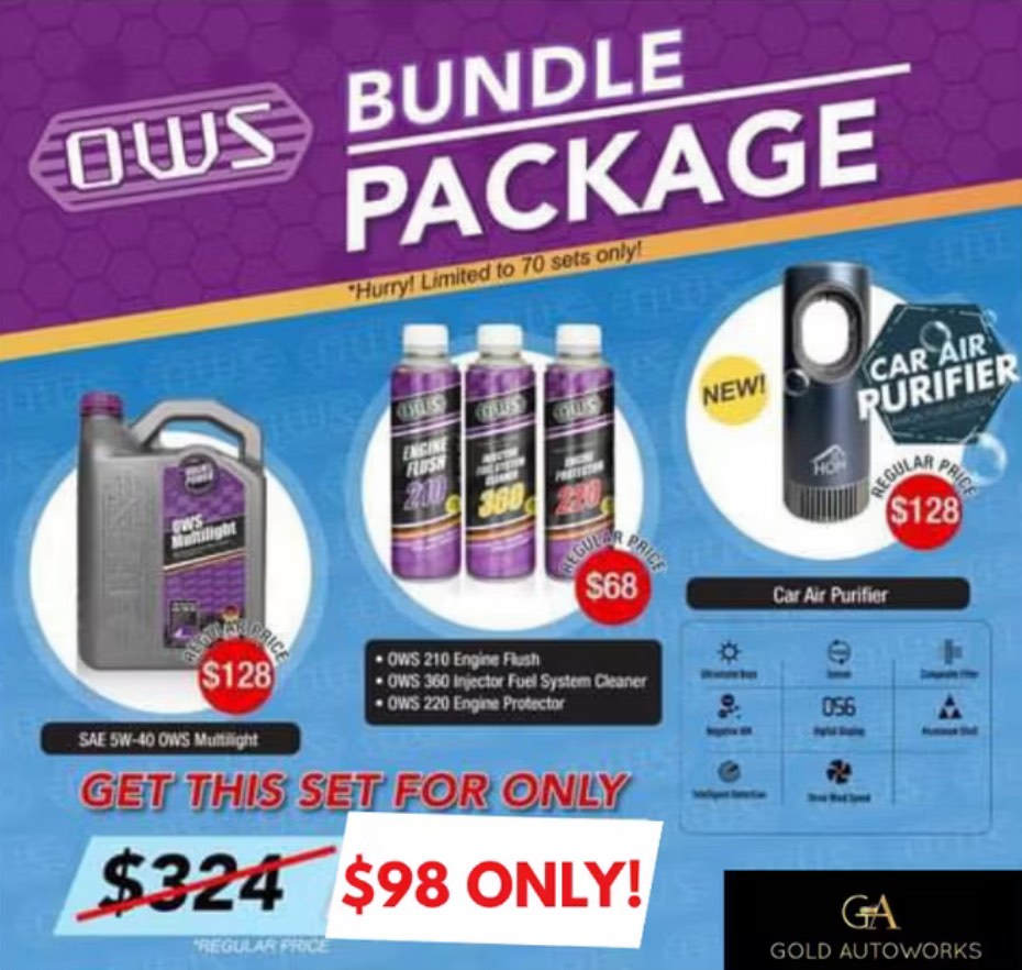 OWS 3-in-1 Engine Servicing Bundle | Engine Oil + Flushing + Injector ...