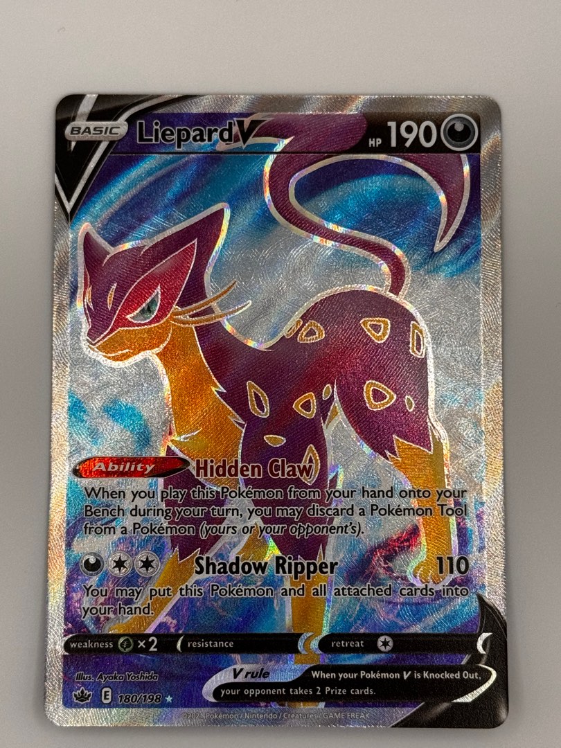 Pokemon Liepard V 180/198, Hobbies & Toys, Toys & Games on Carousell