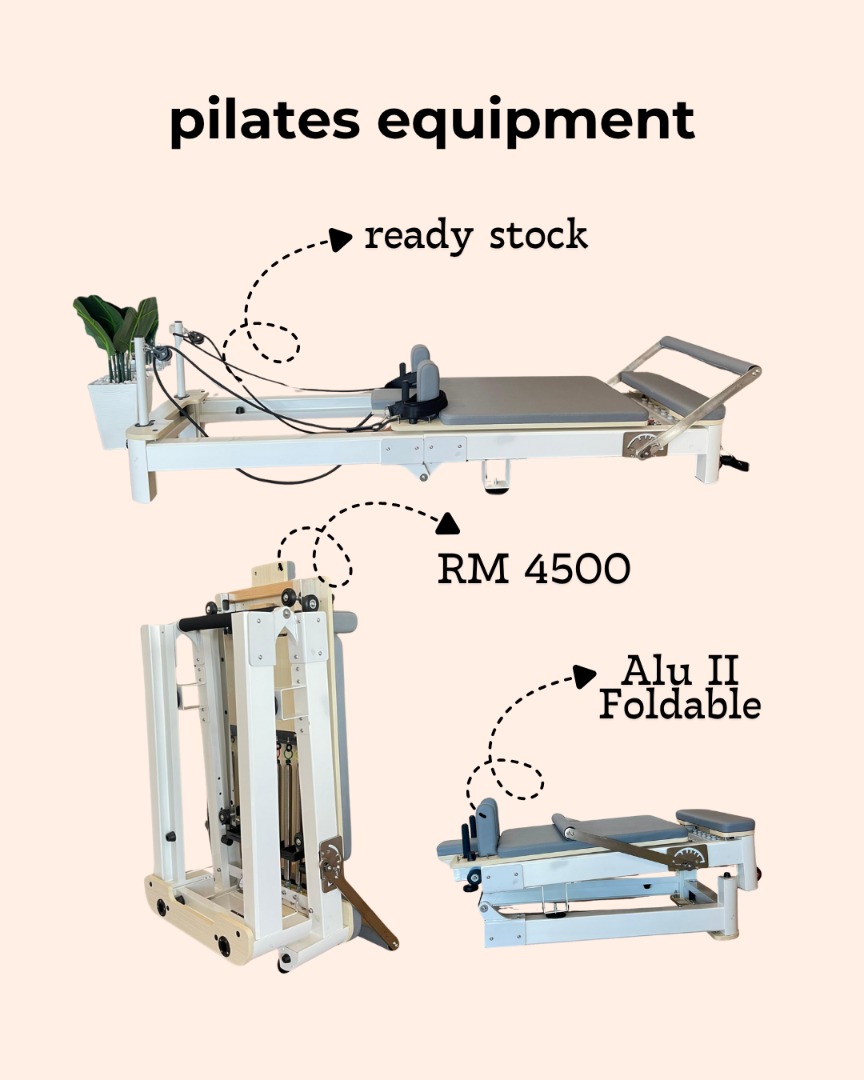 Ready Stock, Pilates Reformer Machine RM 4500, Can Fold, Space Saving ...