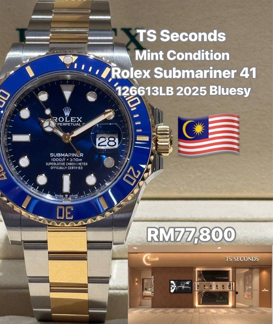 Rolex Submariner Date 18K Half Yellow Gold Blue Dial 126613LB 2025 ...