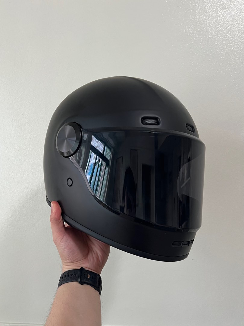 Ryo Motorcycle Helmet Matte Black, Motorbikes, Motorbike Parts ...