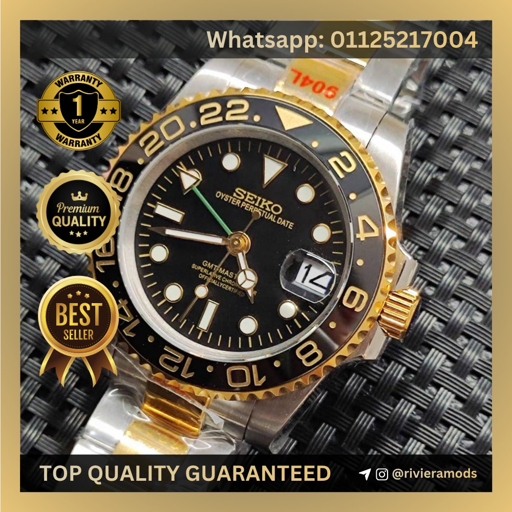 SEIKO GMT MASTER II “BLACK & GOLD” | NH34 AUTOMATIC 40MM | TWO-TONE ...