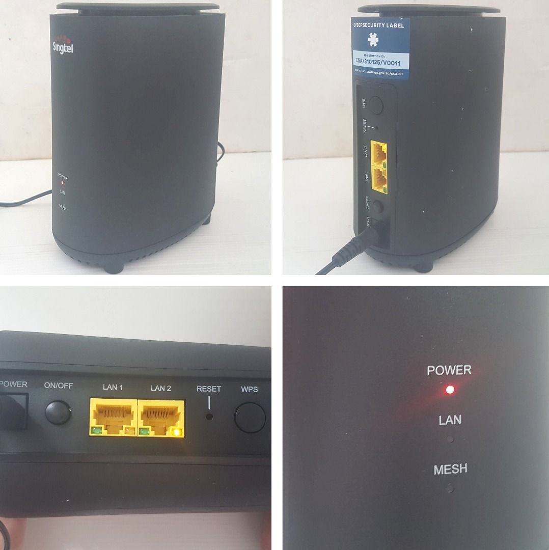 SINGTEL Wi-Fi 6 Mesh Extender, Model AP5690W-171. RoHS, Each at $15 ...
