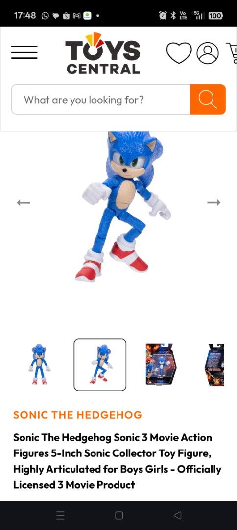 Sonic The Hedgehog Movie Action Figure, Hobbies & Toys, Toys & Games on ...
