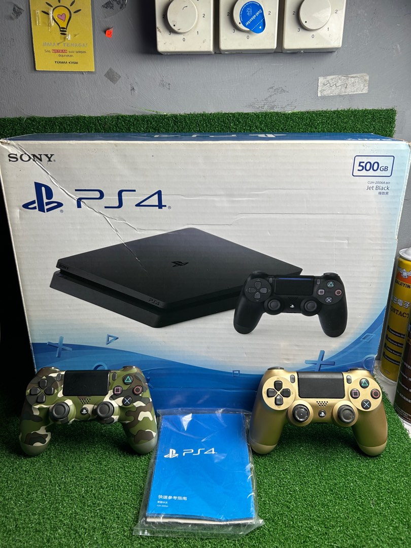 Sony PlayStation 4 500GB Jet Black, Video Gaming, Video Game Consoles ...