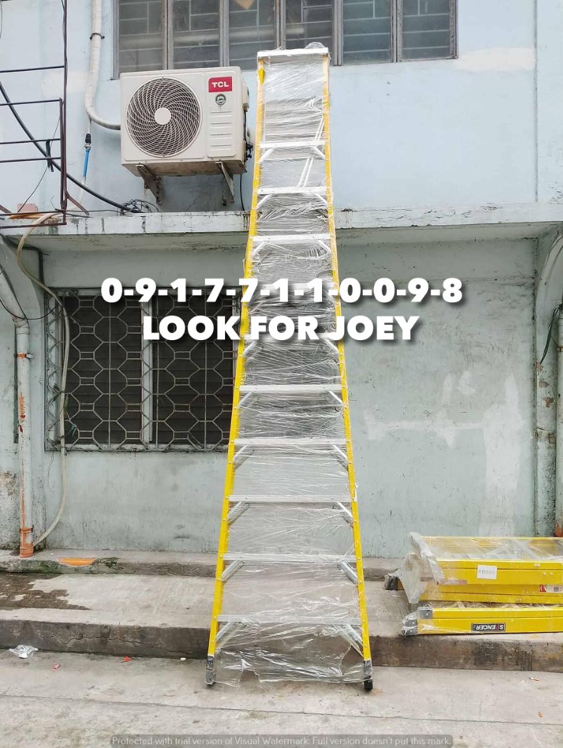 SPENCER FIBERGLASS PLATFORM LADDER, Furniture & Home Living, Furniture ...