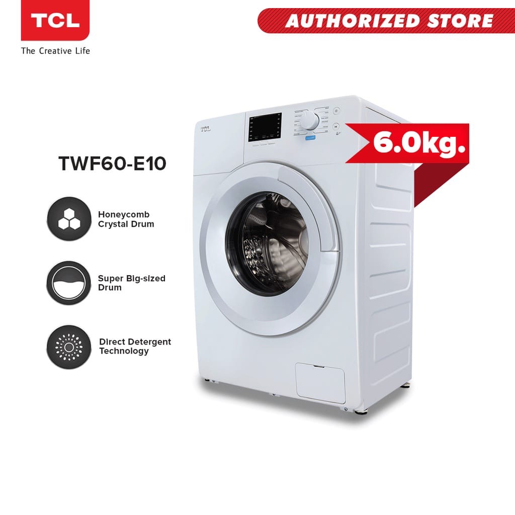TCL 6.0 KG Front Load Fully Automatic Washing Machine (TWF60-E10), TV ...