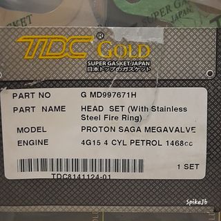TDC Gold Head Set for Proton Saga BLM 1.3, Announcements on Carousell