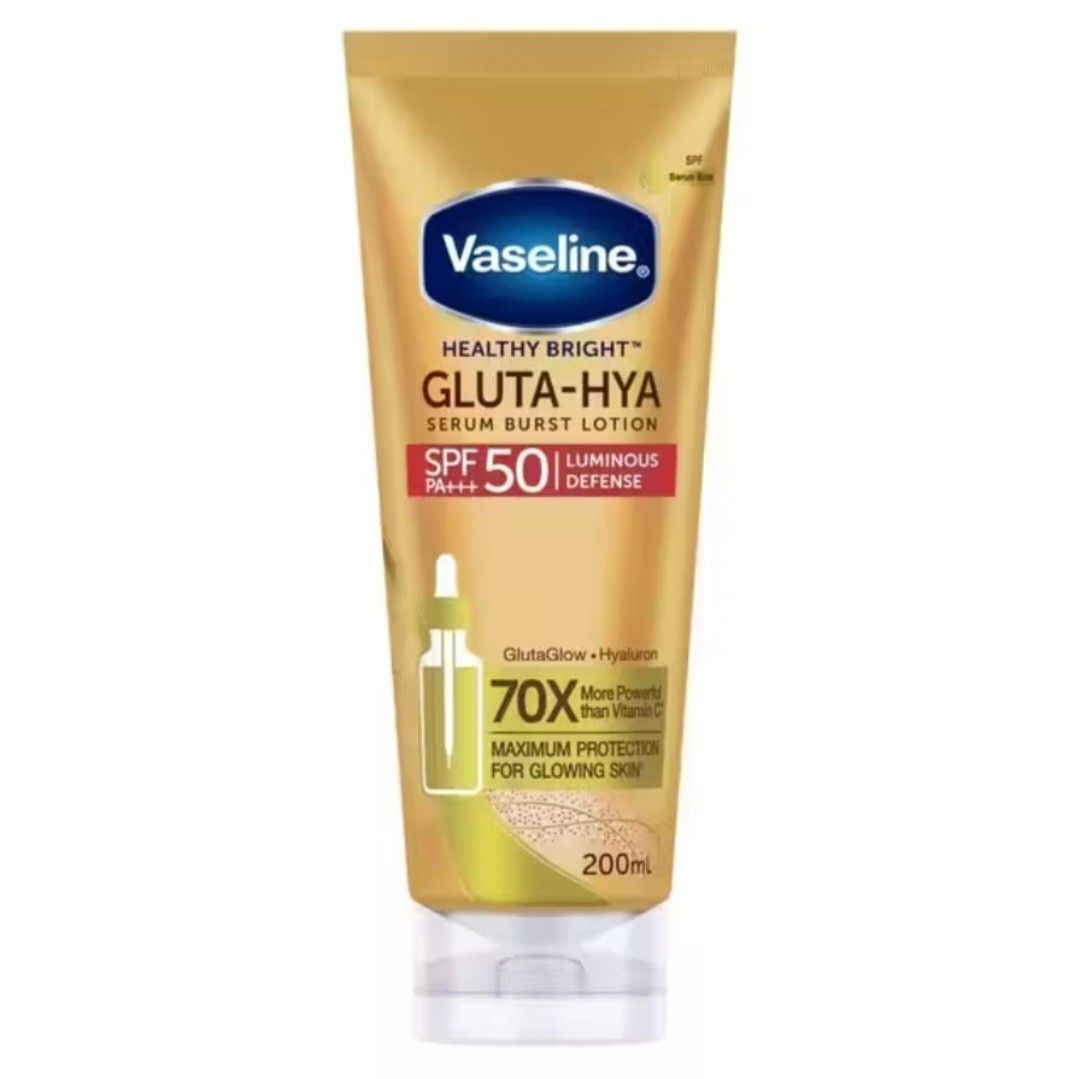 Vaseline Healthy Bright Gluta-Hya Serum Burst Lotion SPF50, Beauty ...