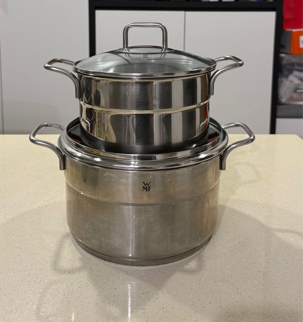 WMF TransTherm Stainless Steel Steamer Pot Set, Furniture & Home Living ...