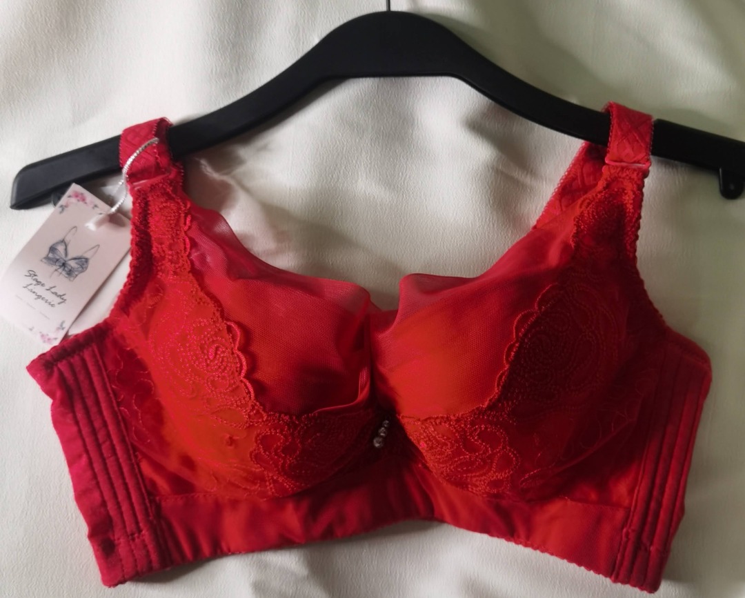 Women 4 pins covered side lingerie bra, Women's Fashion, New ...
