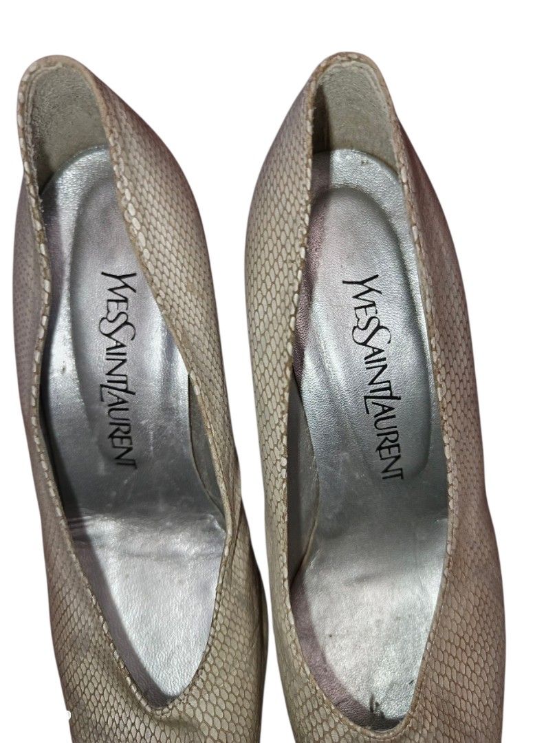 Yves Saint Laurent Snake Skin Heels YVES SAINT LAURENT high-heel pumps ...